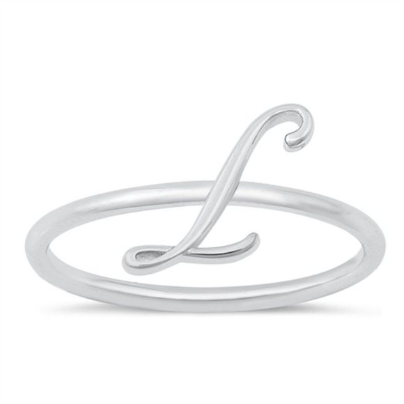 Ring | Jewelry | Script Letter Ring Letter L Ring Available Sz 5 ...
